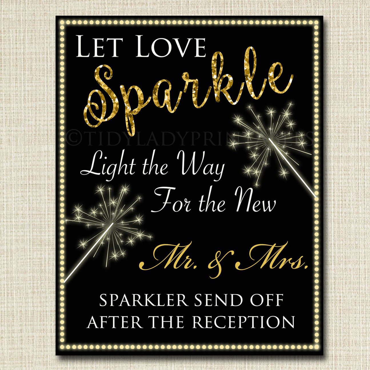Sparkler Send Off Set | TidyLady Printables