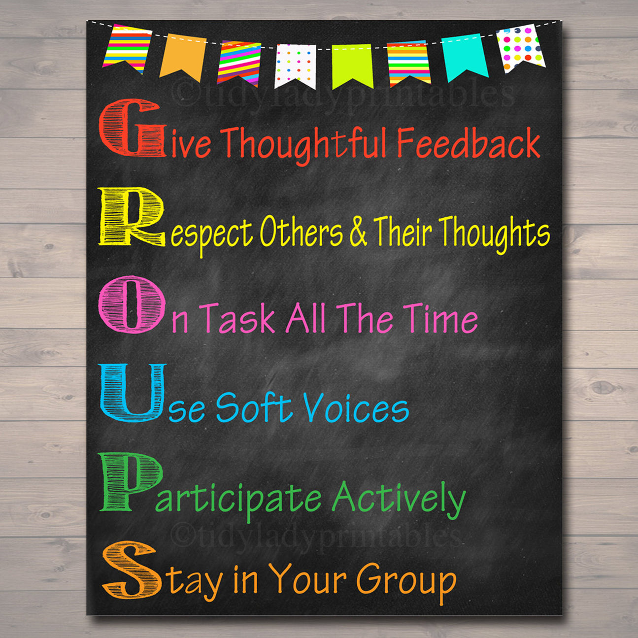 GROUPS Classroom Poster | TidyLady Printables