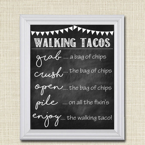 Walking Tacos Sign | TidyLady Printables
