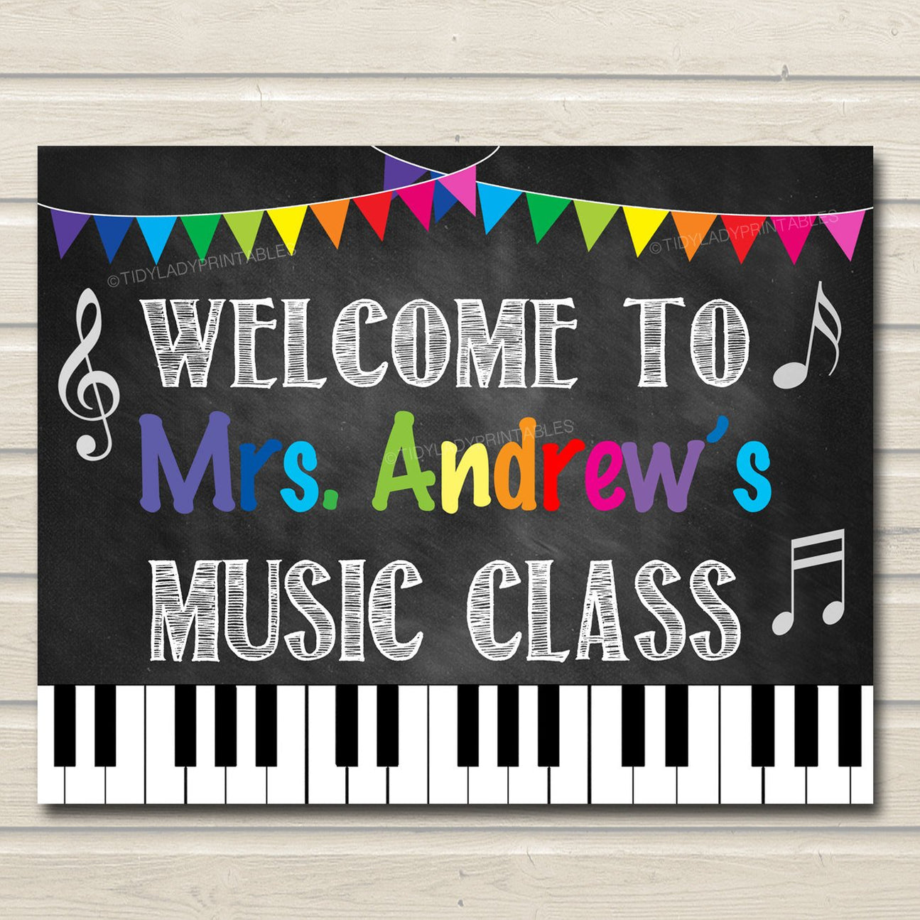 Music Teacher Classroom Door Sign | TidyLady Printables