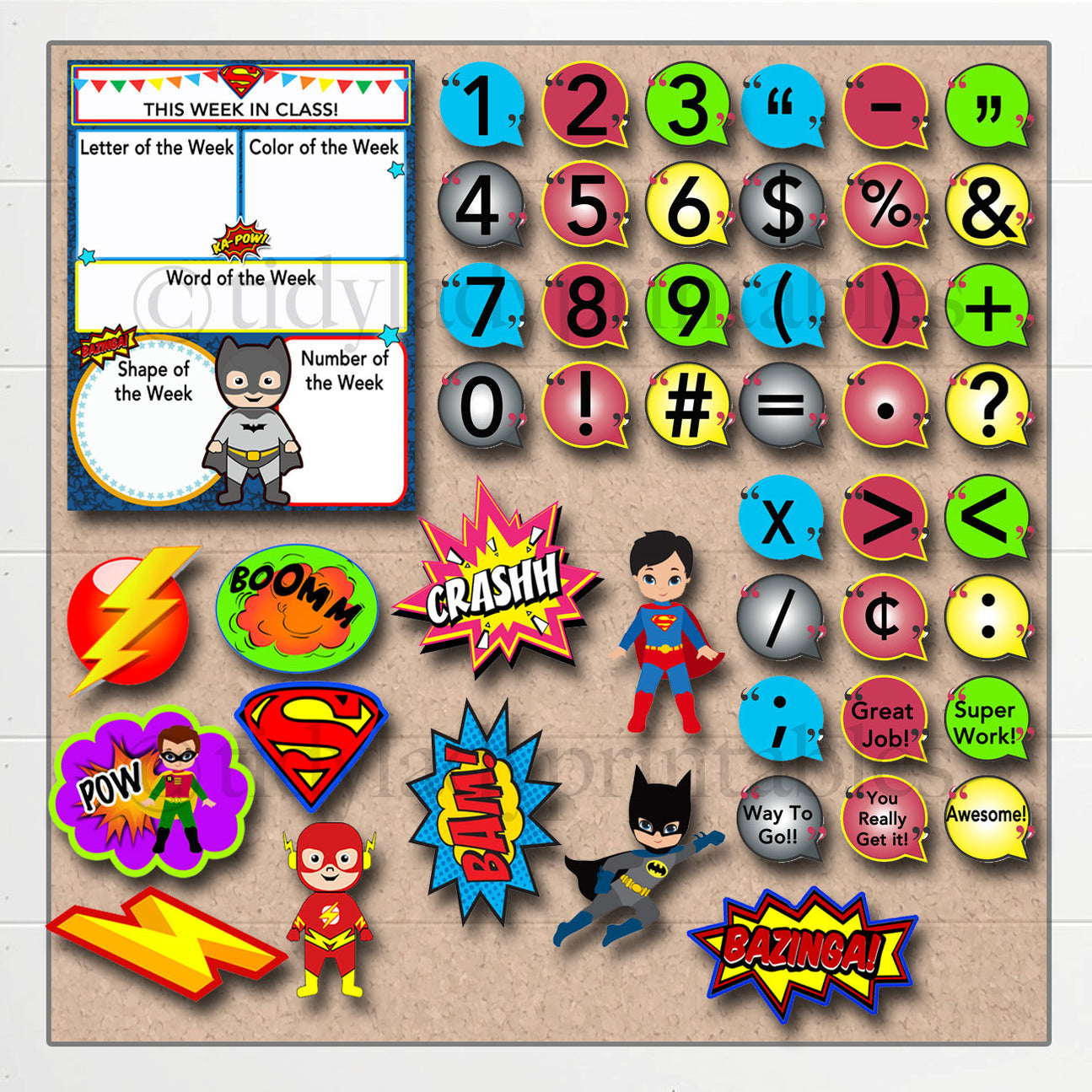 Superhero Classroom Bulletin Board | TidyLady Printables