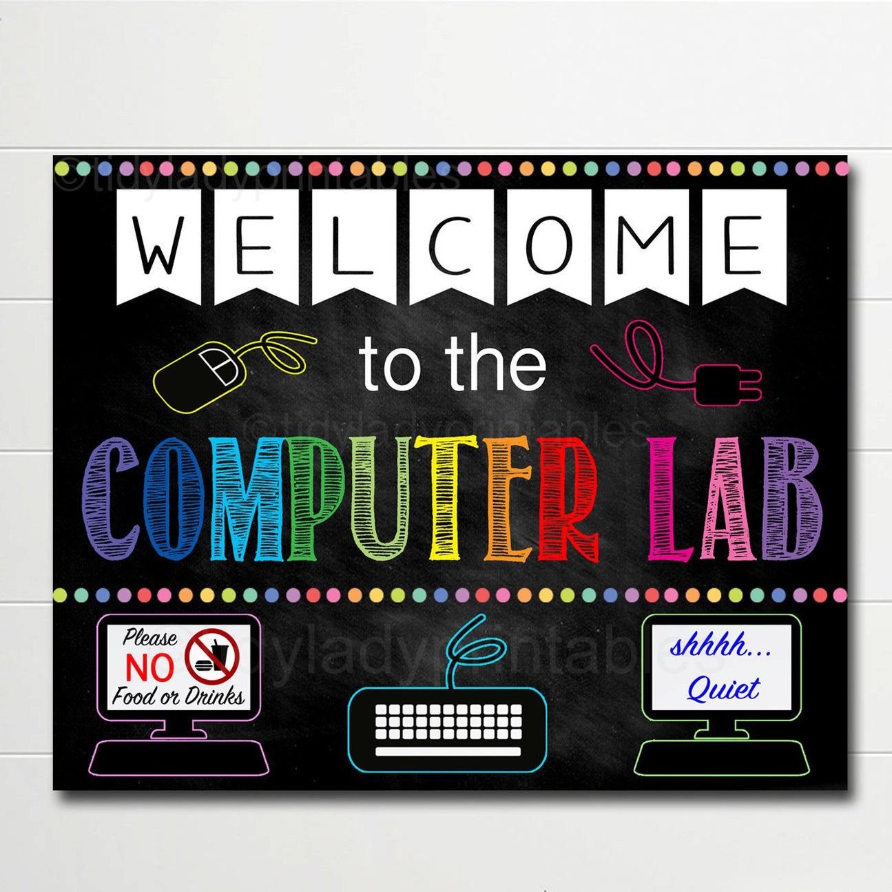 Computer Lab School Sign | TidyLady Printables