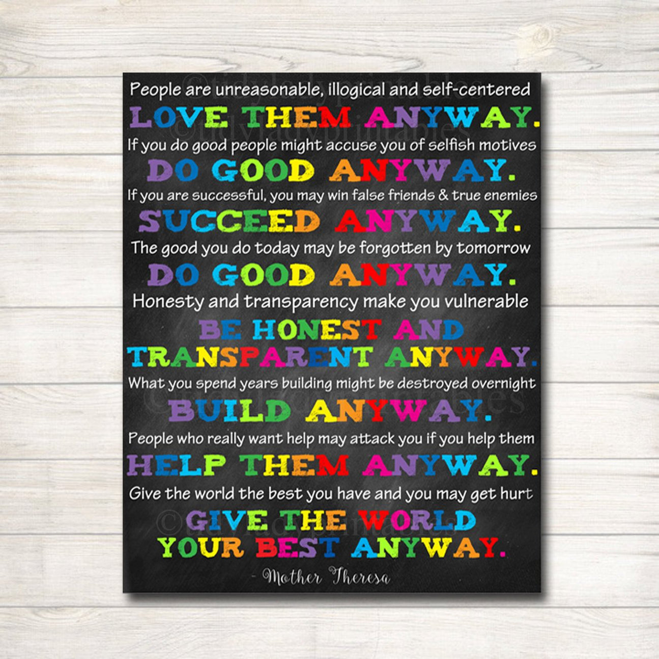 Inspirational Classroom Decor Poster | TidyLady Printables