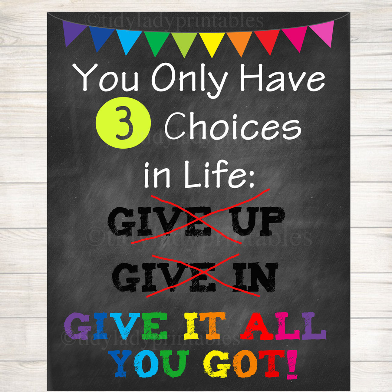 Inspirational Classroom Decor Poster | TidyLady Printables
