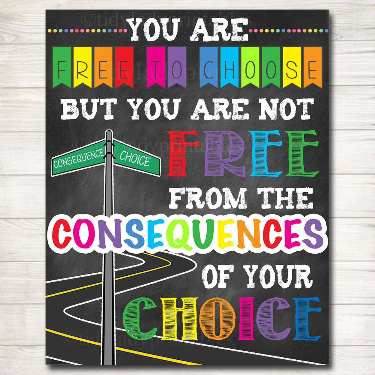 Consequences Classroom Poster | TidyLady Printables