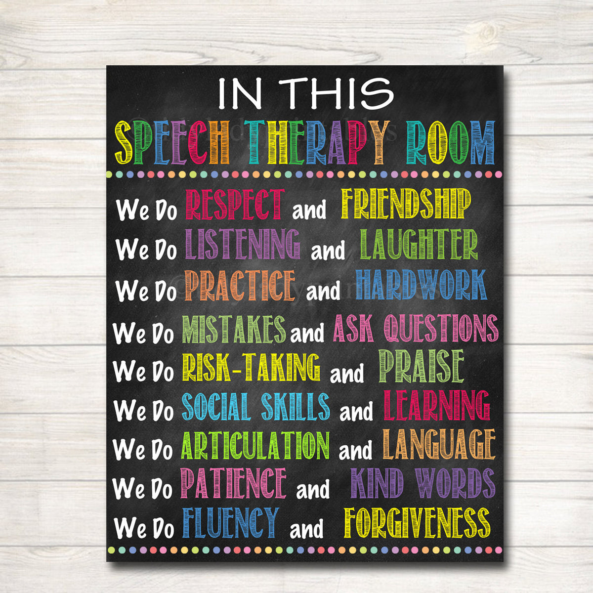 School SLP Poster | TidyLady Printables