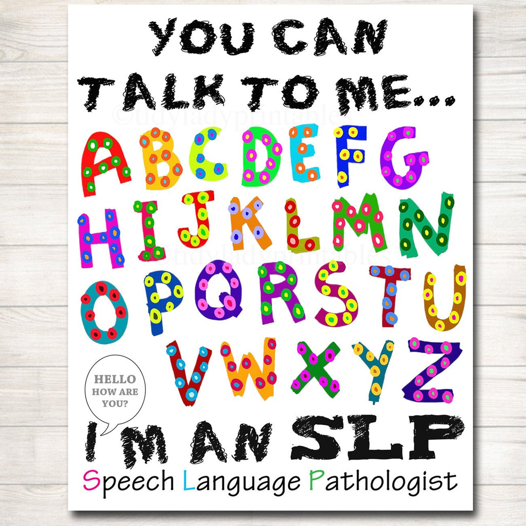 Speech Therapist Posters | TidyLady Printables