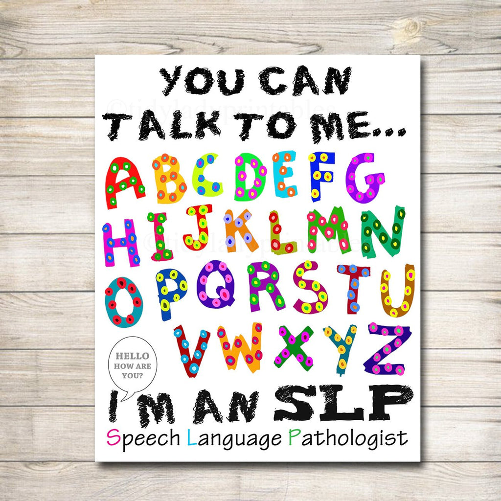 Speech Therapist Posters | TidyLady Printables