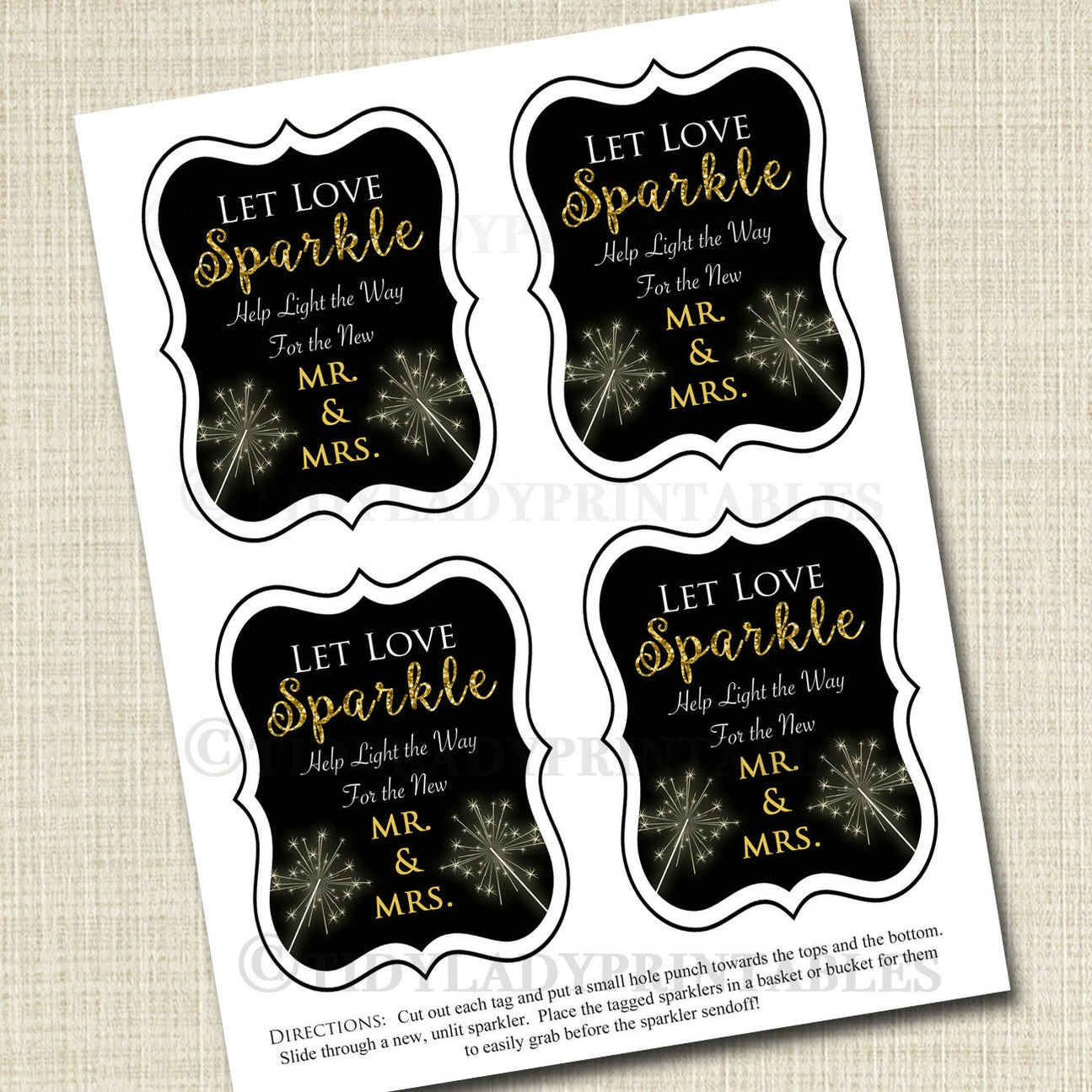 Sparkler Send Off Set | TidyLady Printables
