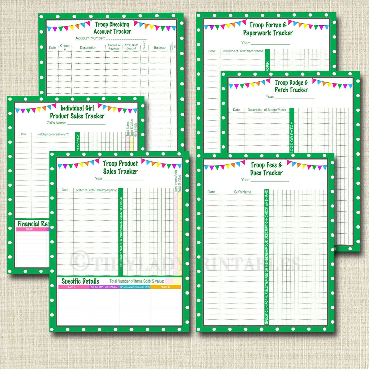 Organizing Binder Kit, Troop Leader Forms, Meeting Planner, Printables ...