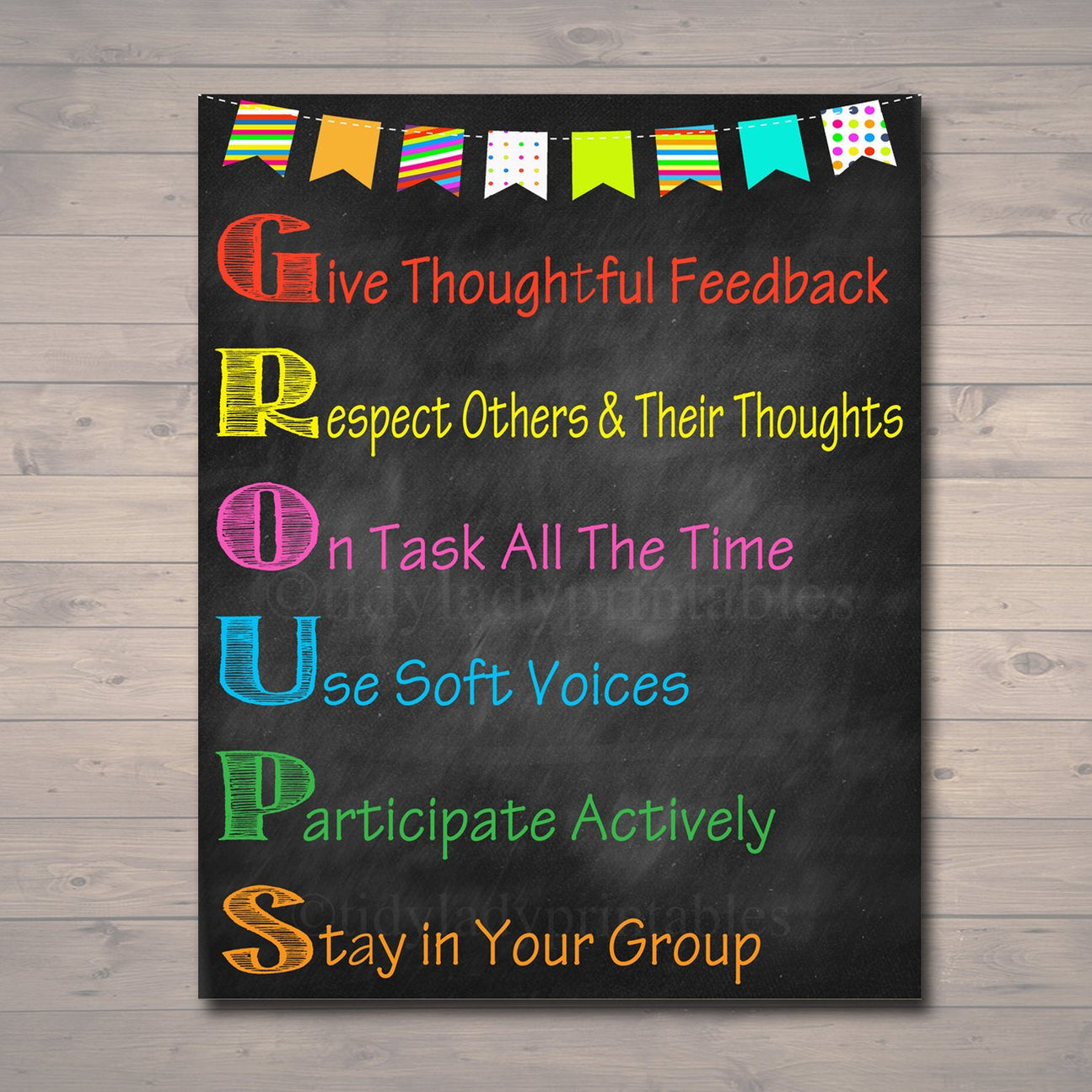 GROUPS Classroom Poster | TidyLady Printables