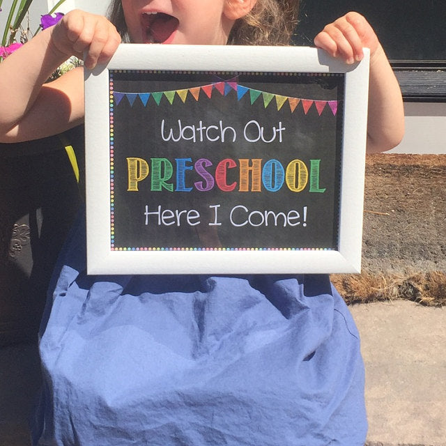 Watch Out Preschool Here I Come - Back To School Sign — TidyLady Printables