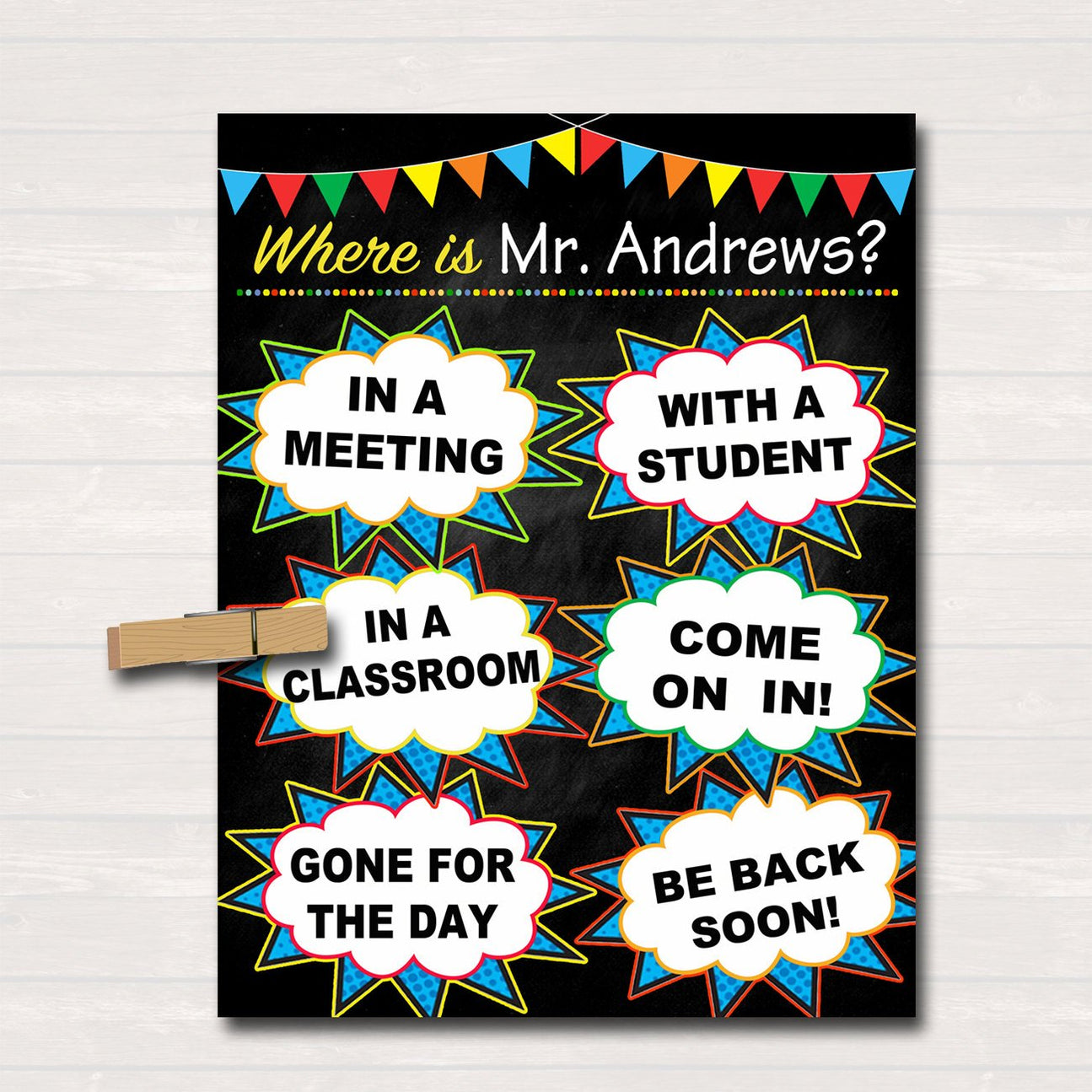 Superhero Classroom Door Hanger | TidyLady Printables