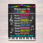 Music Teacher Classroom Poster | TidyLady Printables