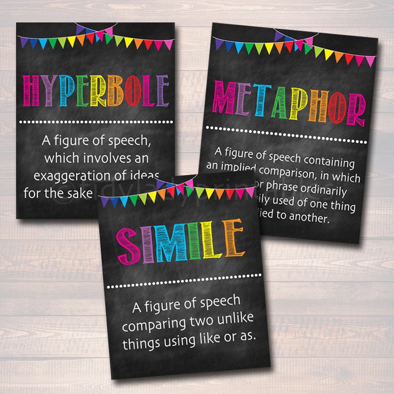 English Literary Terms Poster Set | TidyLady Printables