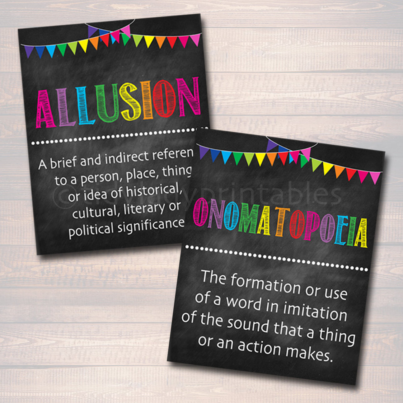 English Literary Terms Poster Set | TidyLady Printables