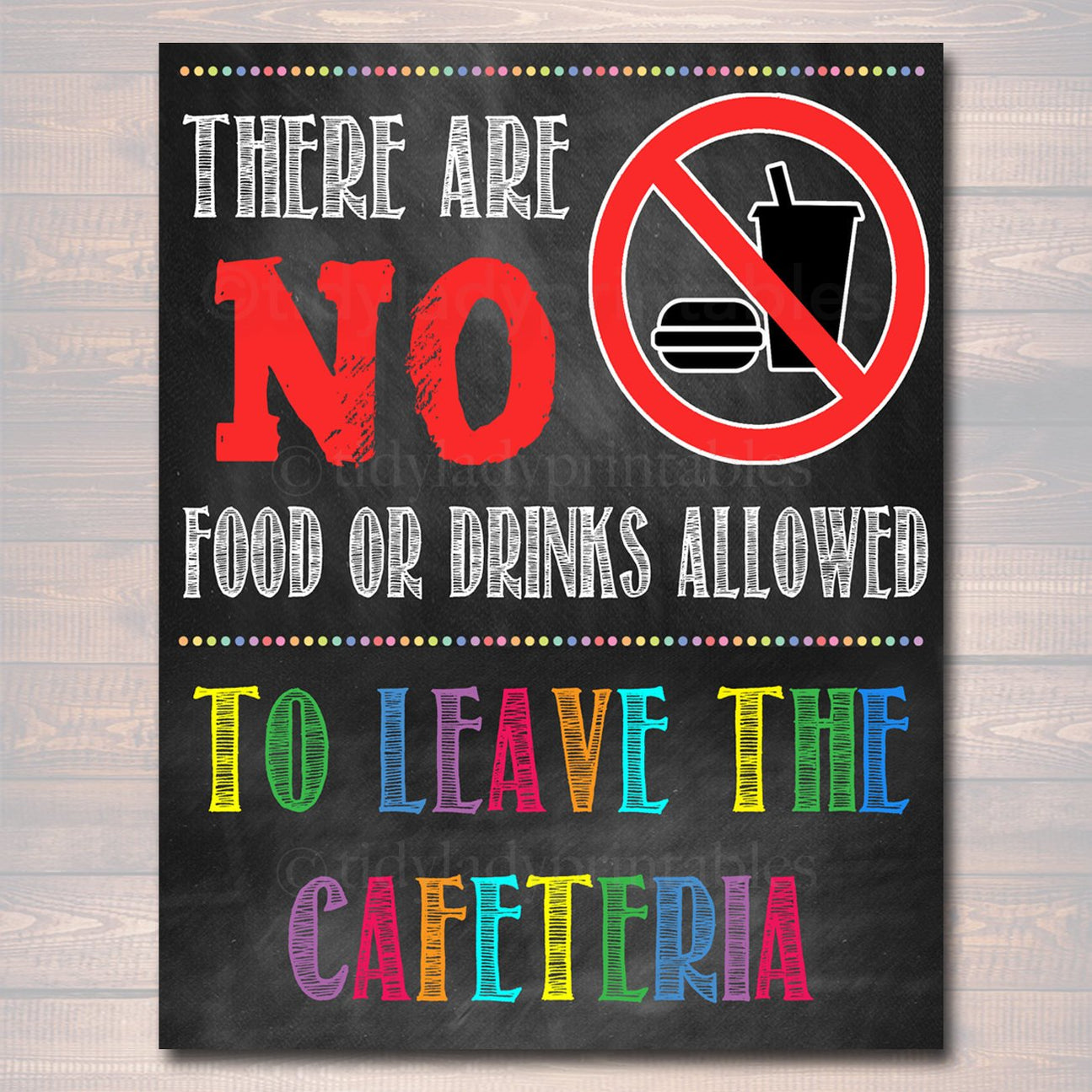 School Cafeteria Rules Poster | TidyLady Printables