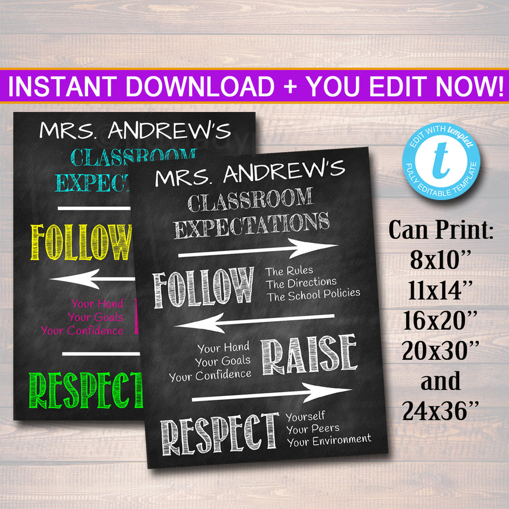High School Classroom Posters | TidyLady Printables