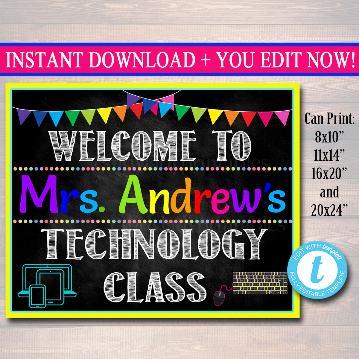 IT Teacher Computer Lab Sign | TidyLady Printables