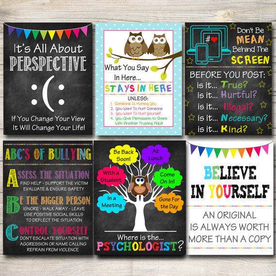 School Psychologist Poster Set | TidyLady Printables