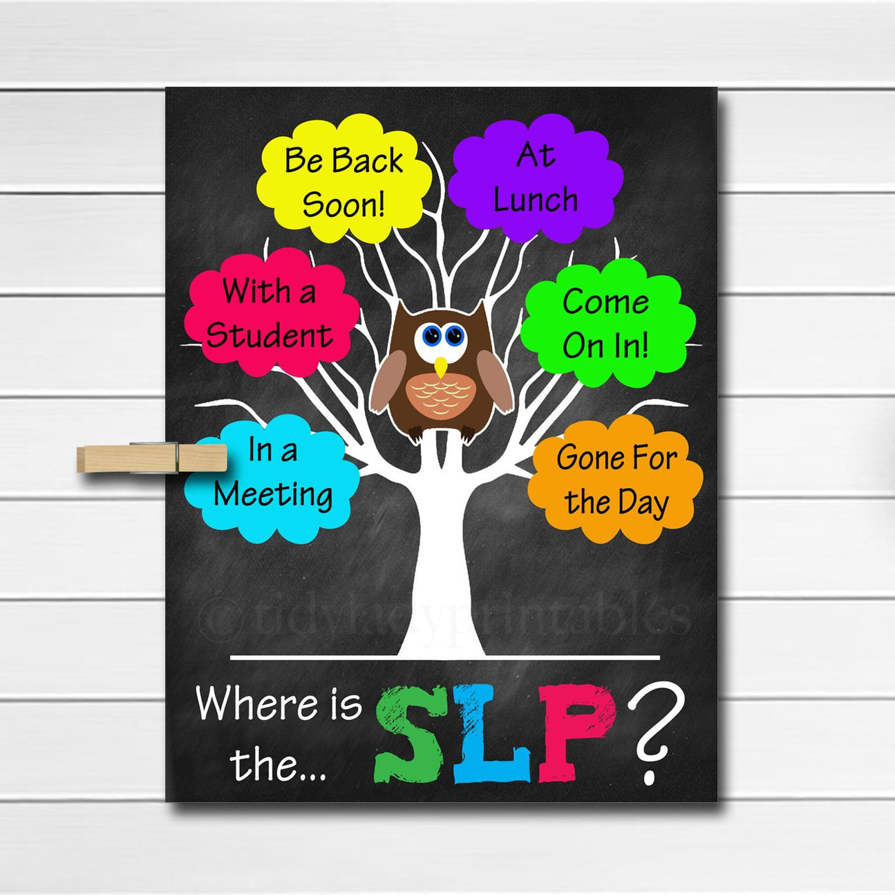 Where is the Speech Language Pathologist Sign — TidyLady Printables