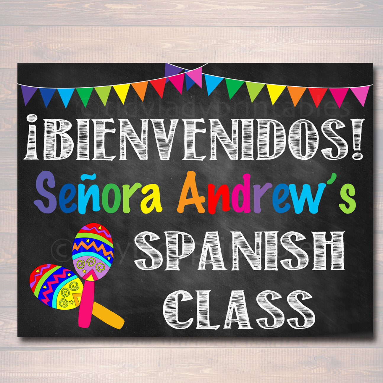 Spanish Classroom Door Sign - Bienvenido Editable Template — TidyLady ...