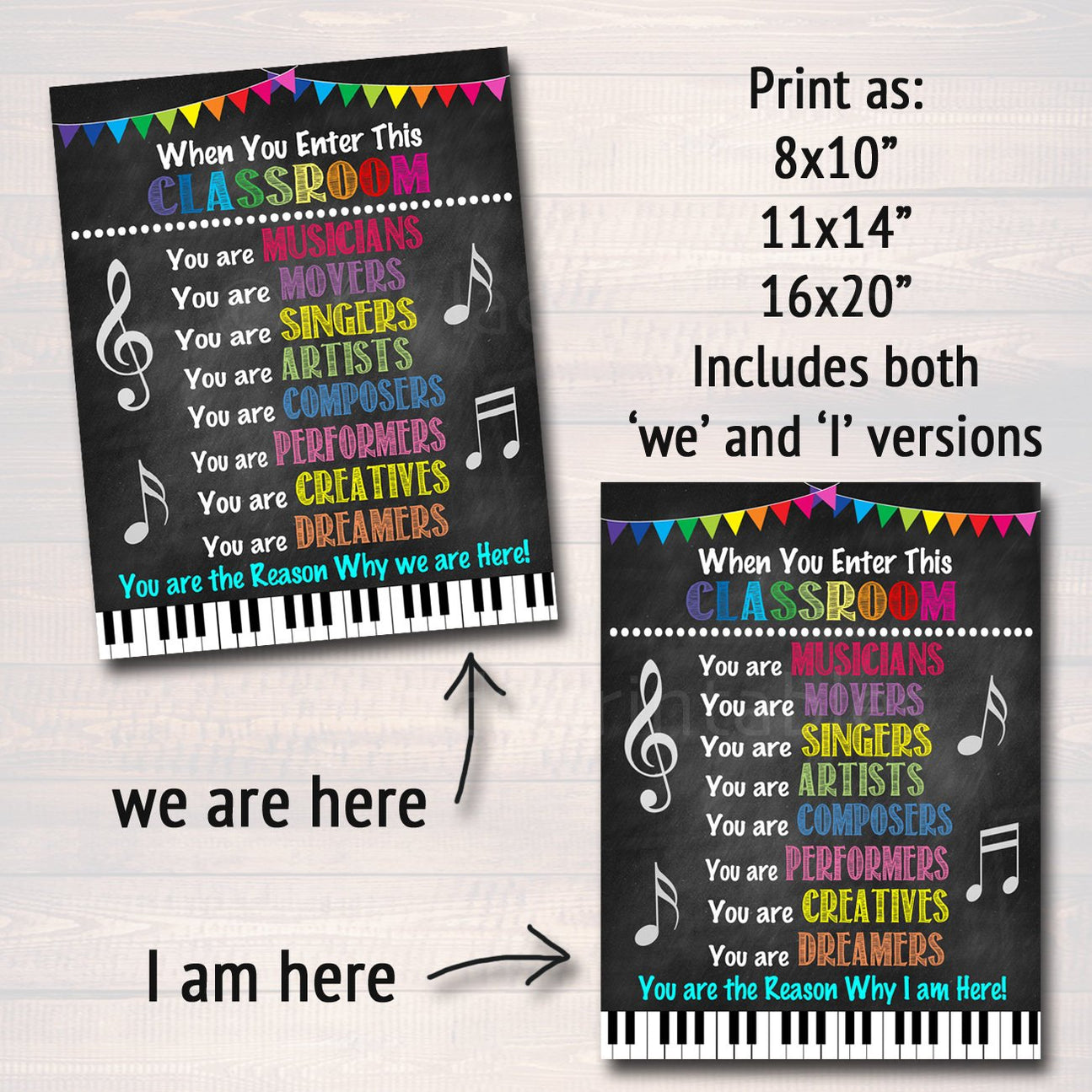 Music Teacher Classroom Poster | TidyLady Printables