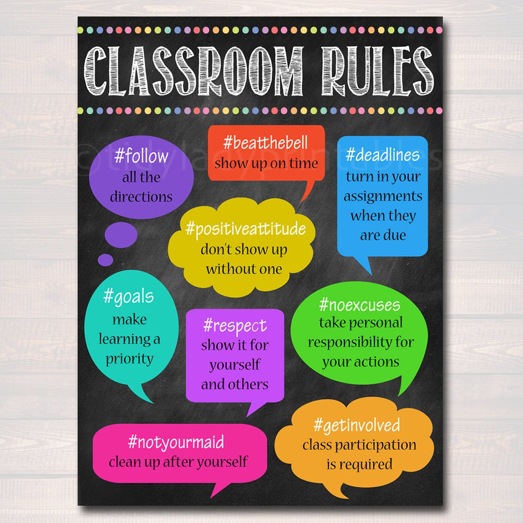 Classroom Behavior And Rules Posters | TidyLady Printables