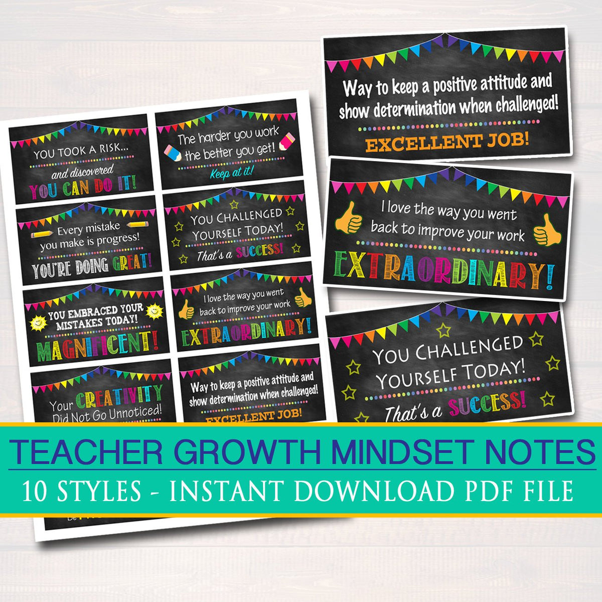 Teacher Growth Mindset Notes | TidyLady Printables