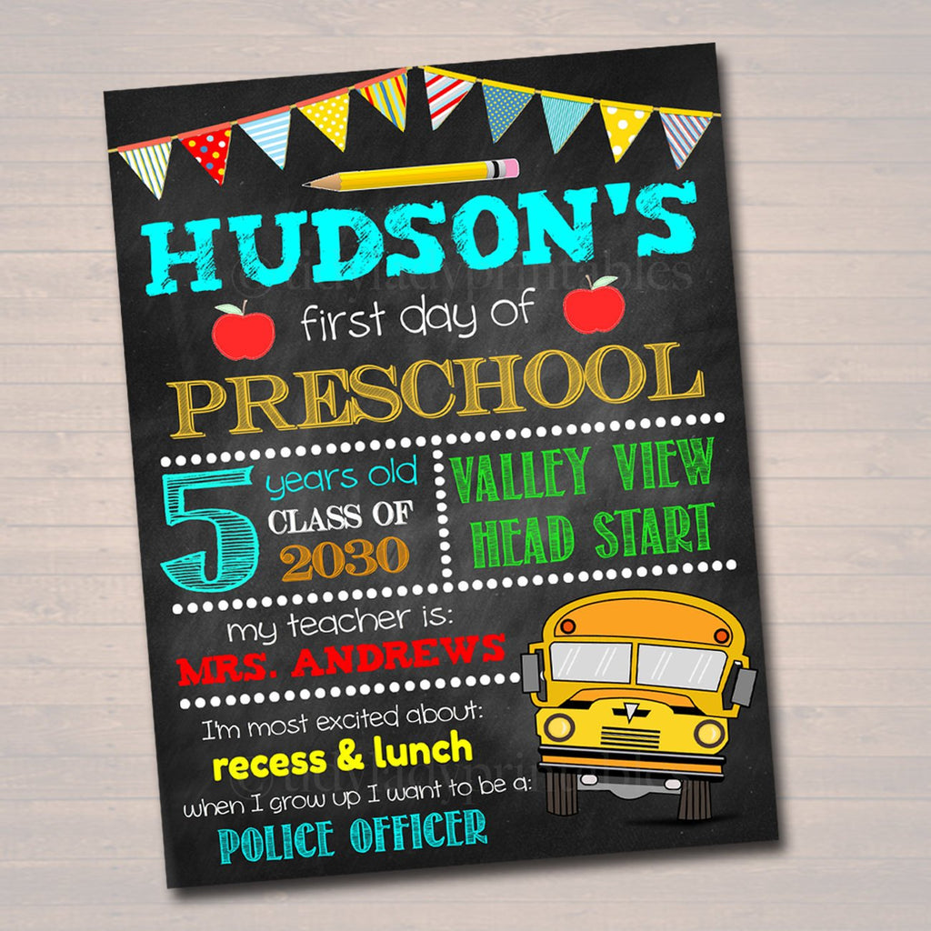 Editable First Day Of School Signs | TidyLady Printables — Page 3