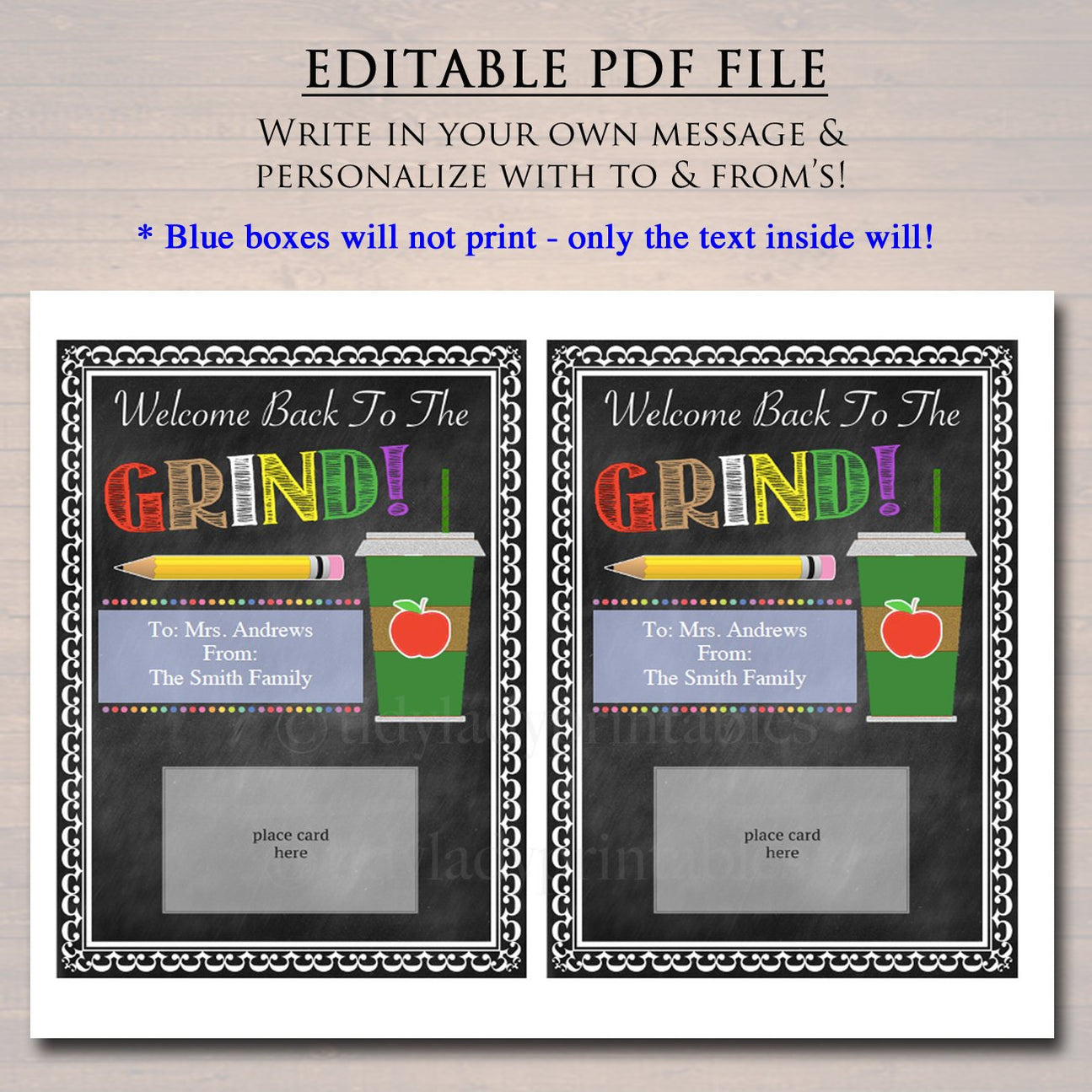 Coffee Gift Card Holder - Back To School Teacher Gift — TidyLady Printables