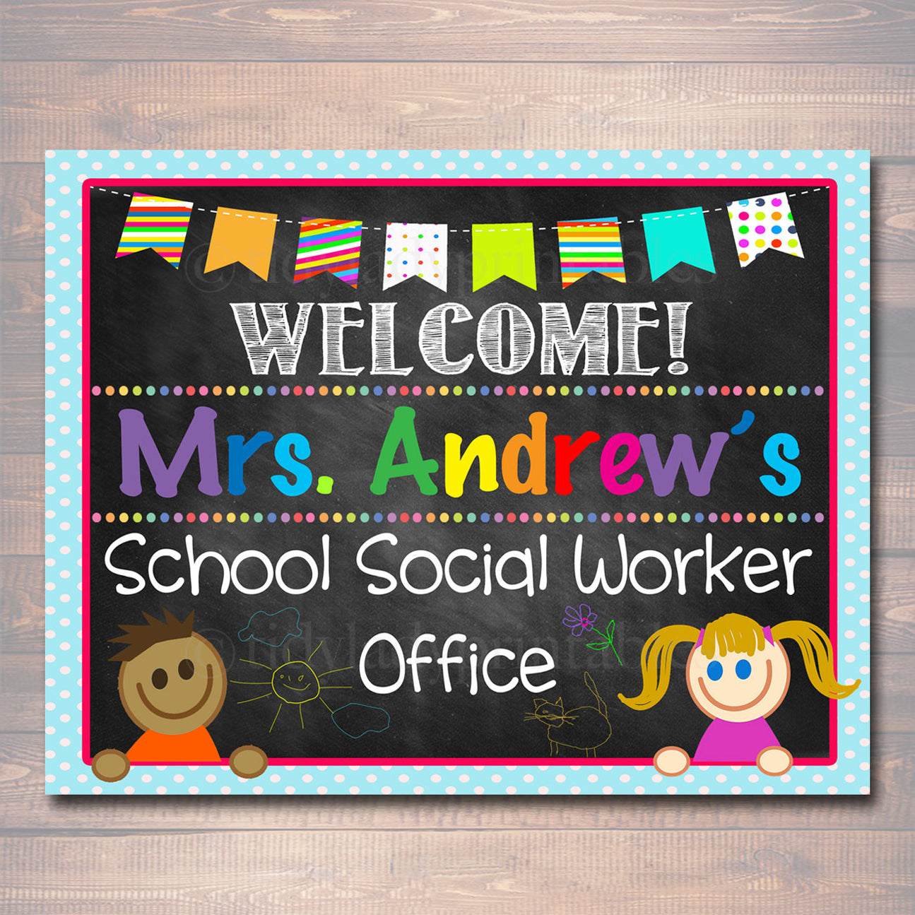 Social Worker Door Sign | TidyLady Printables
