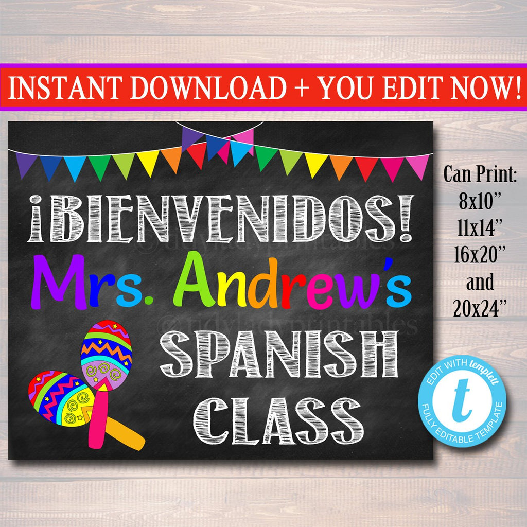 Spanish Classroom Posters | TidyLady Printables