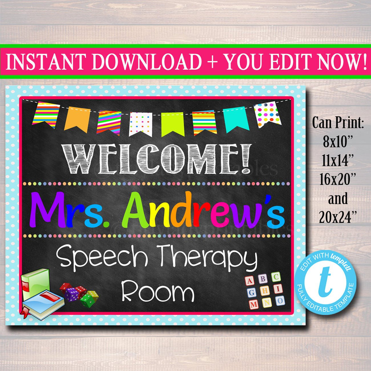 Speech Communications Language Teacher Classroom Door Sign — TidyLady ...