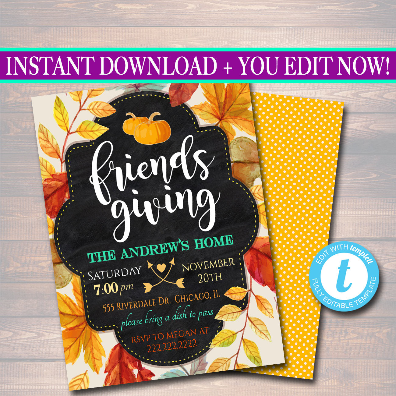 Print Friends Giving Invitation 25 Gorgeous Friendsgiving Invitations