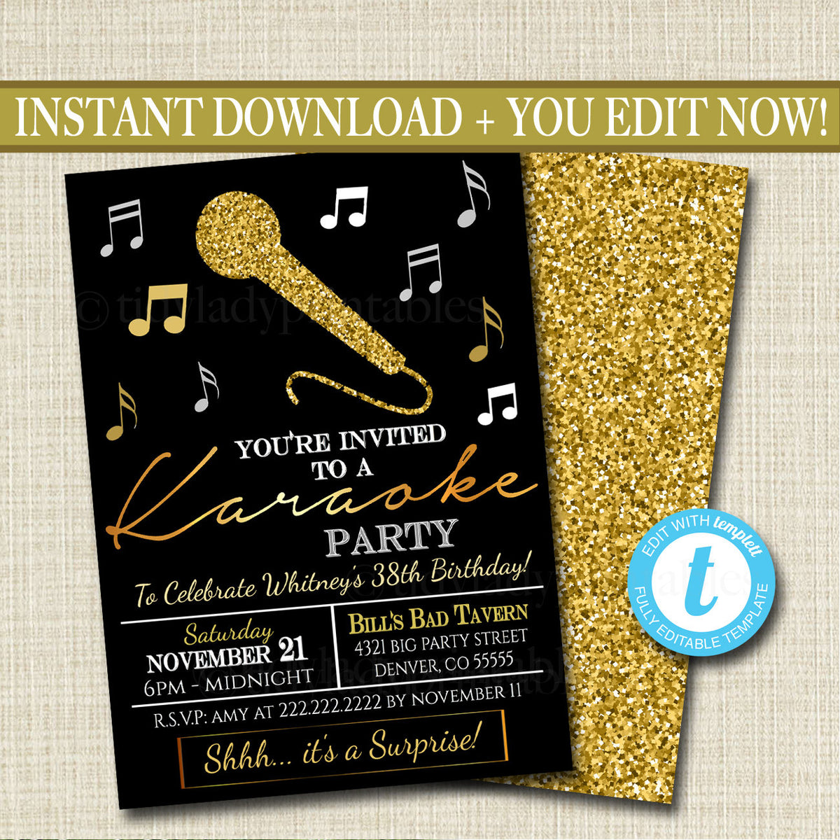 Karaoke Party Invitation | TidyLady Printables