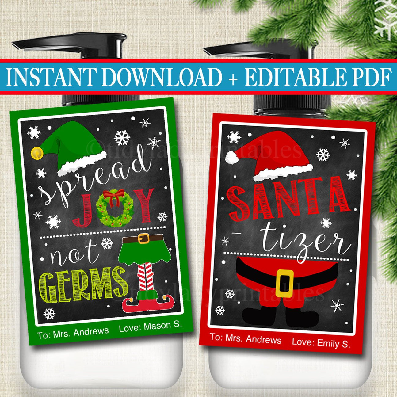 Christmas Soap Gift Tags | TidyLady Printables