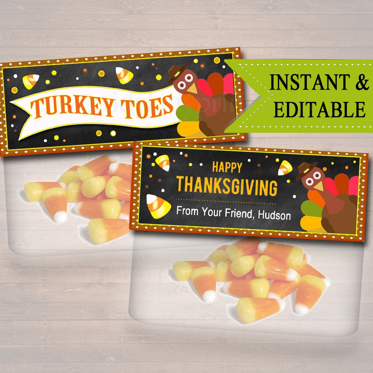 Thanksgiving Treat Bag Toppers | TidyLady Printables