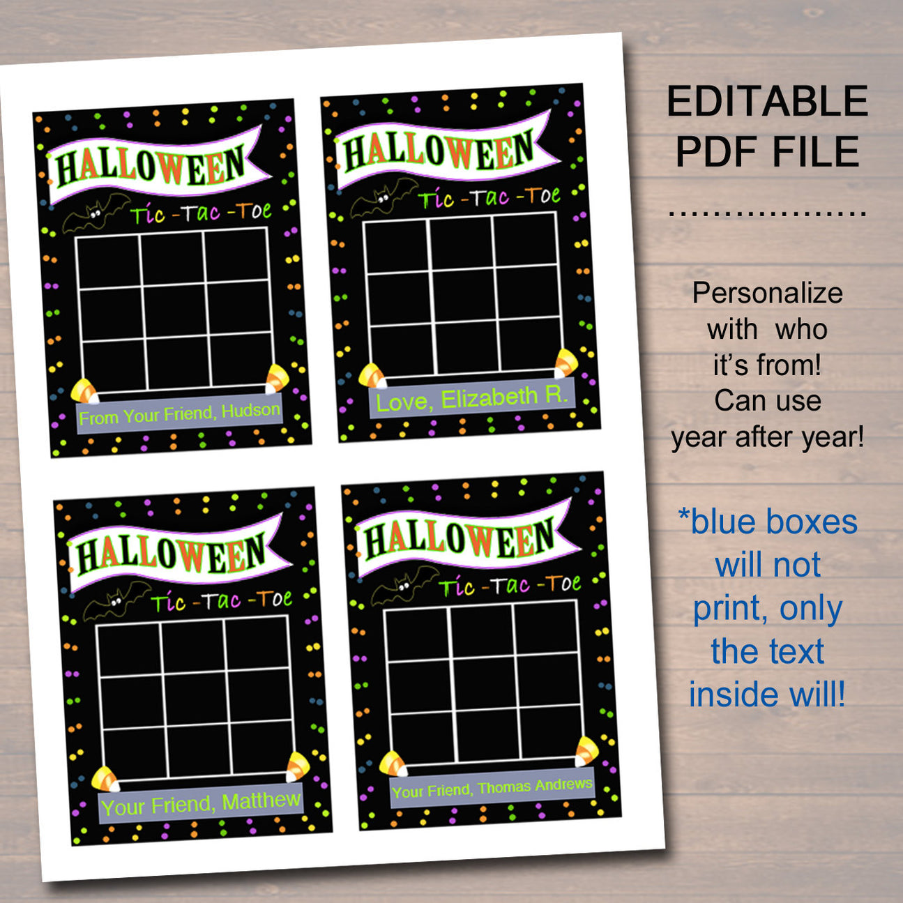 Tic Tac Toe Tags | Printable Kids Treat — TidyLady Printables