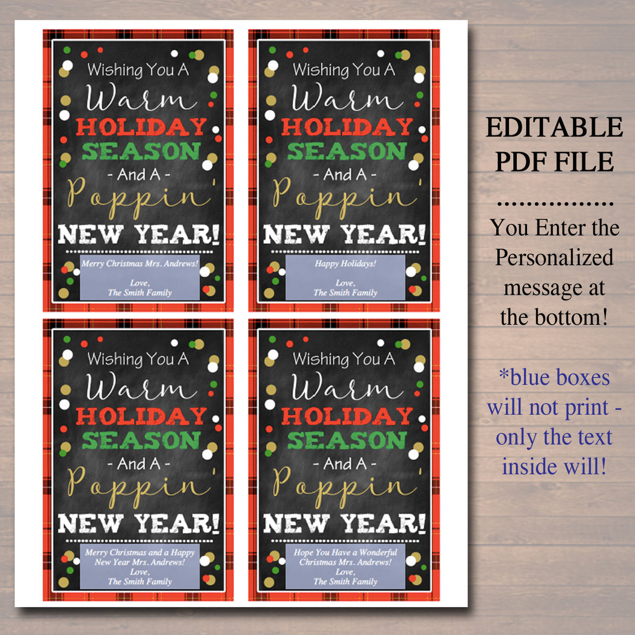 Christmas Popcorn Gift Tags | TidyLady Printables