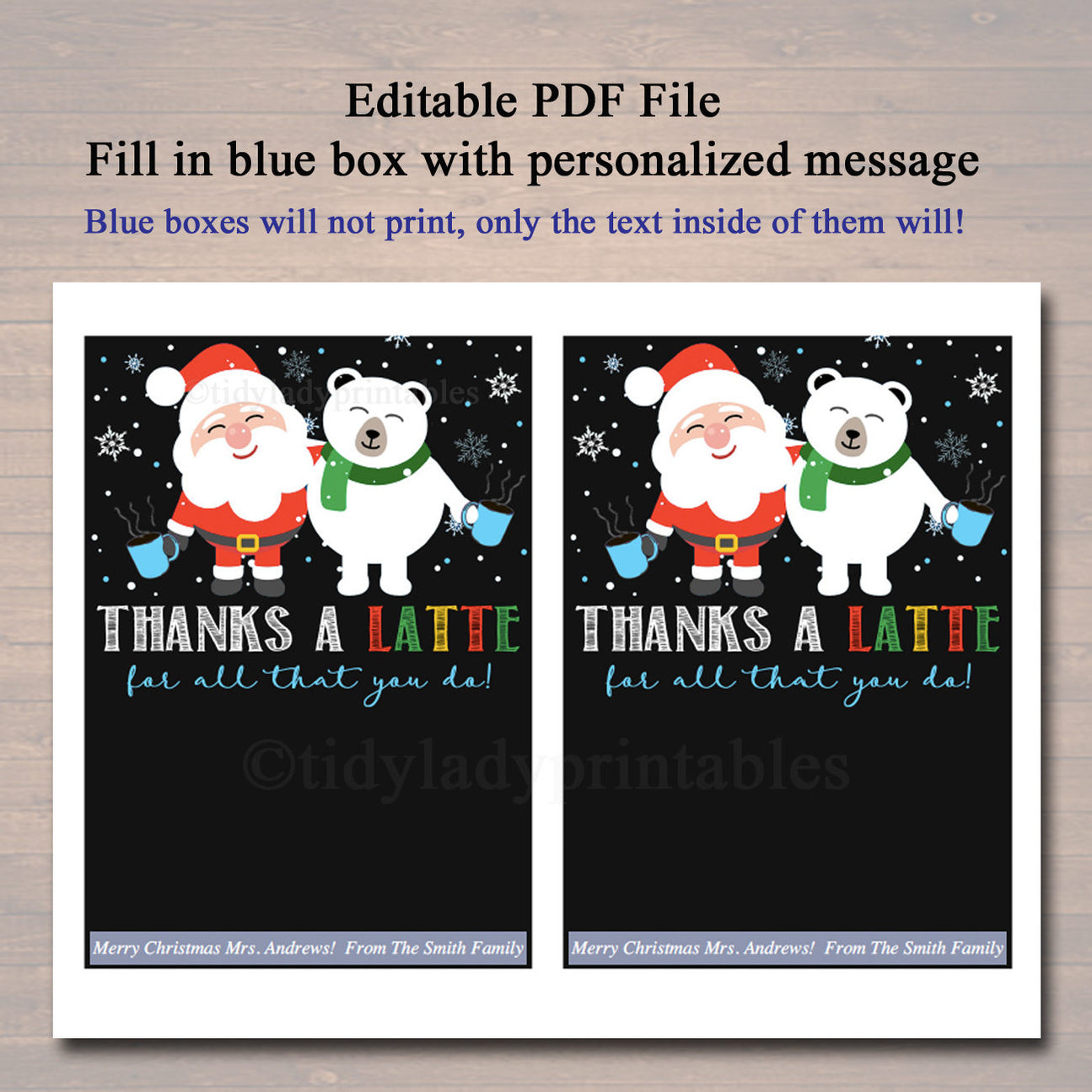 Coffee Card Holder, Thanks a Latte Holiday Gift Card Holder — TidyLady ...