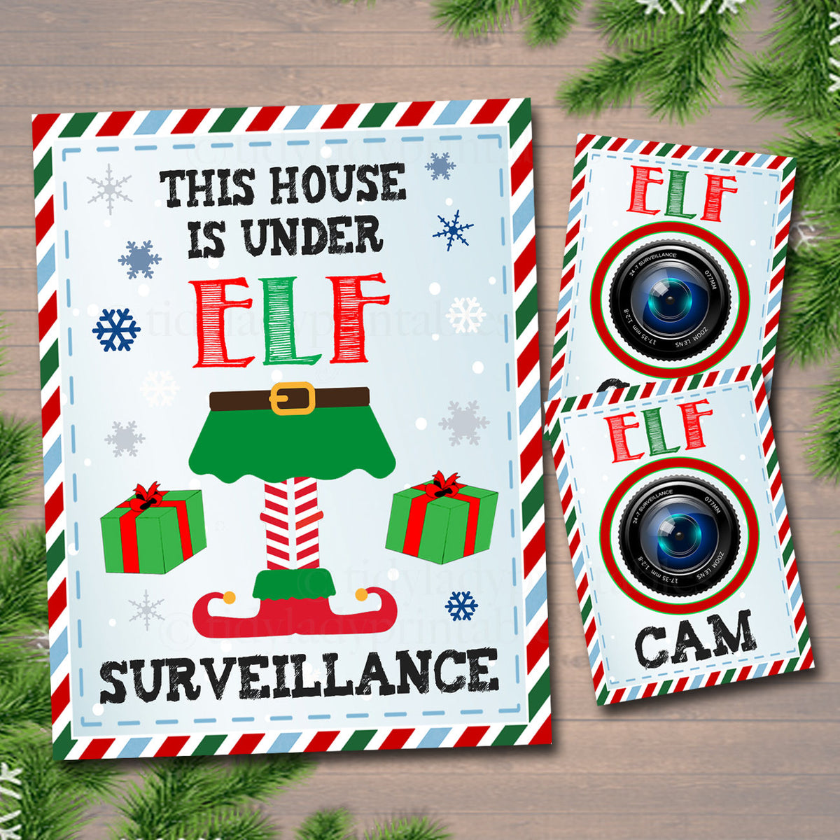This House is Under Elf Surveillance Art | TidyLady Printables