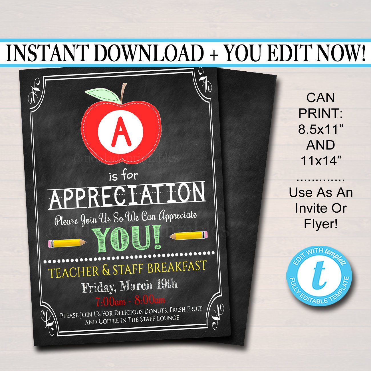 Employee Luncheon Flyer Template Teacher Appreciation Luncheon