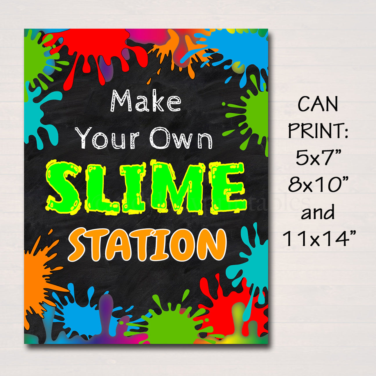 Slime Party Birthday Sign, Mad Scientist Kids Party, Make Your Own Sli ...