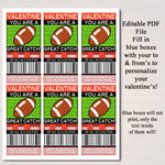 Football Ticket Valentine's Day Card | TidyLady Printables