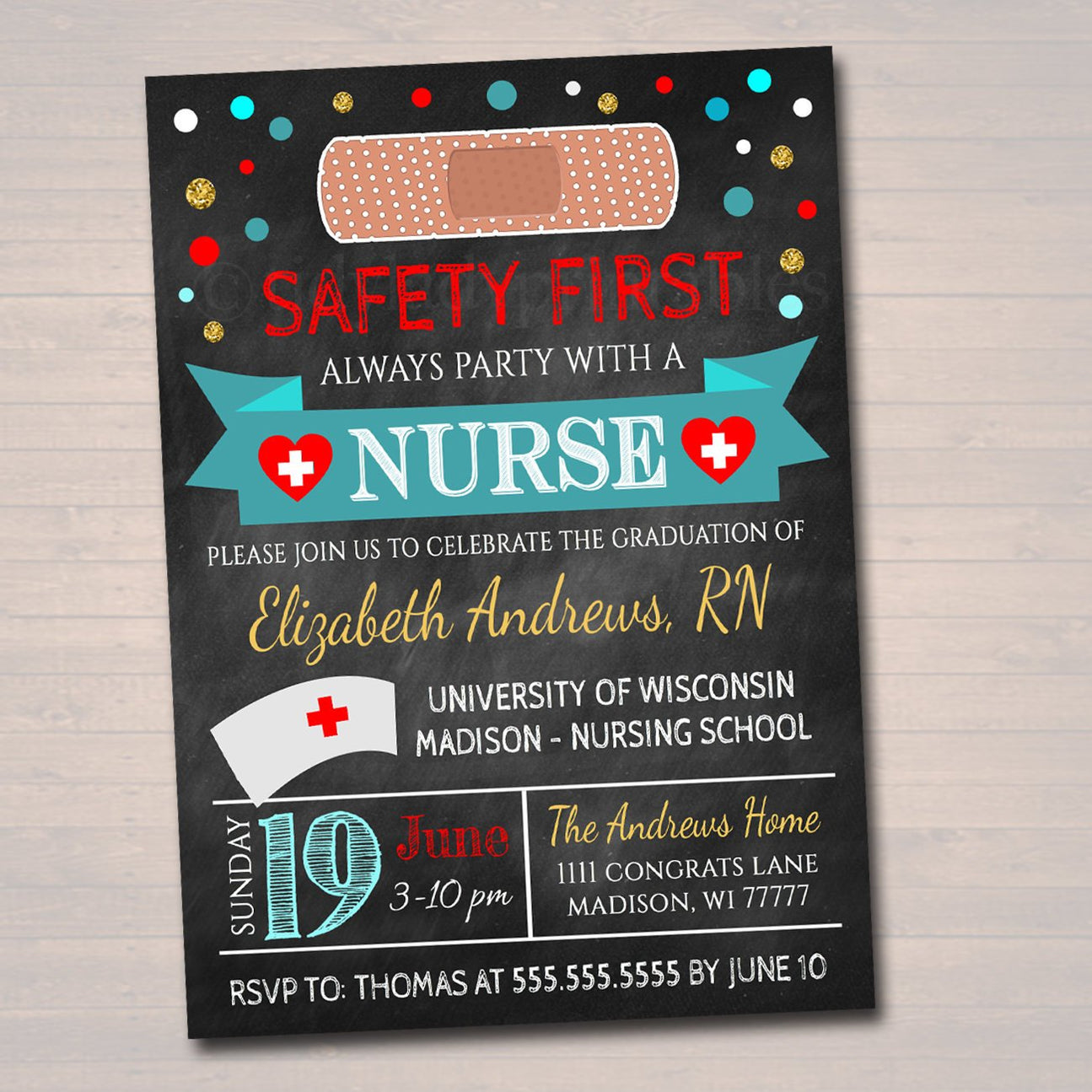 Nurse Graduation Invite | TidyLady Printables