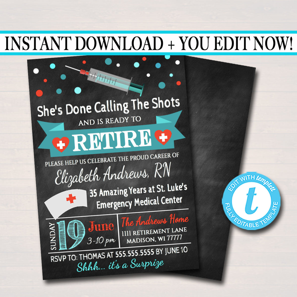 Nurses Retirement Invitation Samples