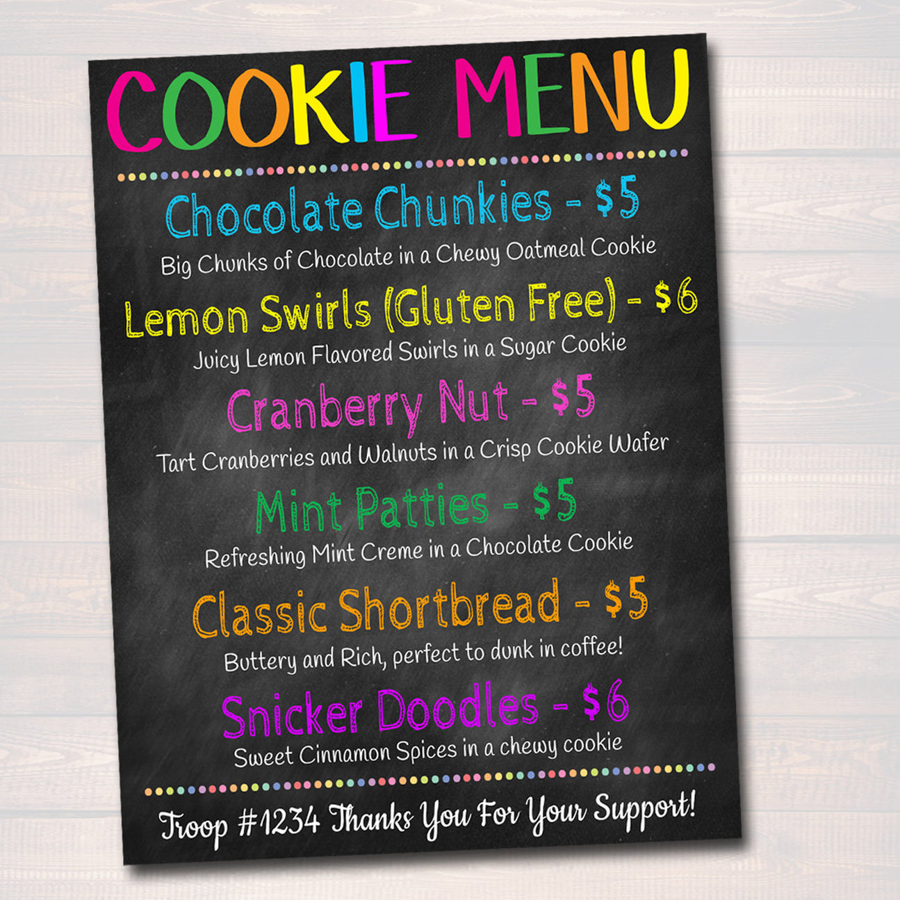 Cookie Booth Sign, File, Troop Leader, Cookie Banner, Bake Sale Sign ...