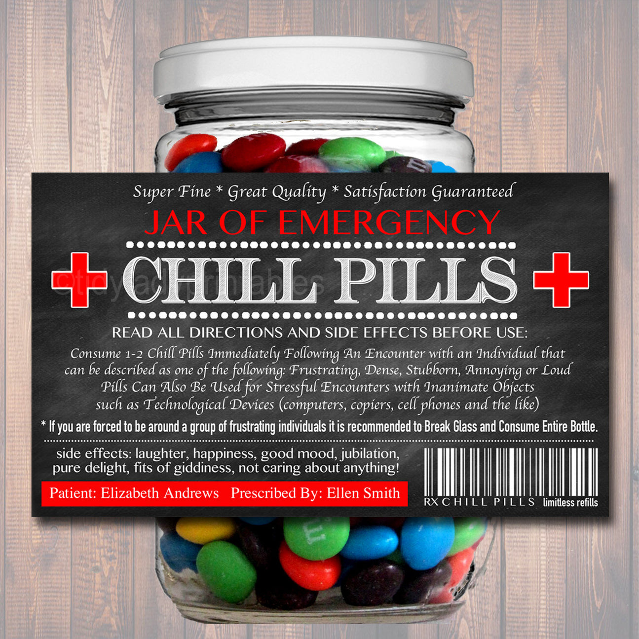 Chill Pill Label | TidyLady Printables