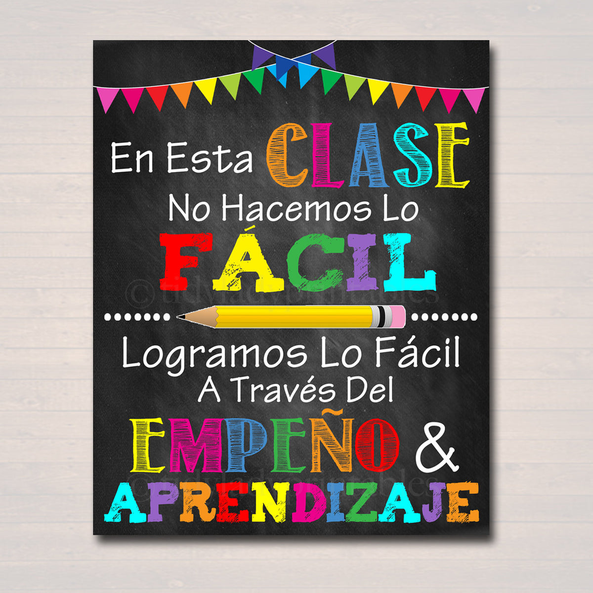 Spanish Classroom Poster | TidyLady Printables